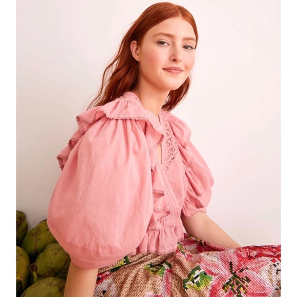 FARM Rio | Tops | Farm Rio Blush Pink Blouse Nwt Sz Xl | Poshmark